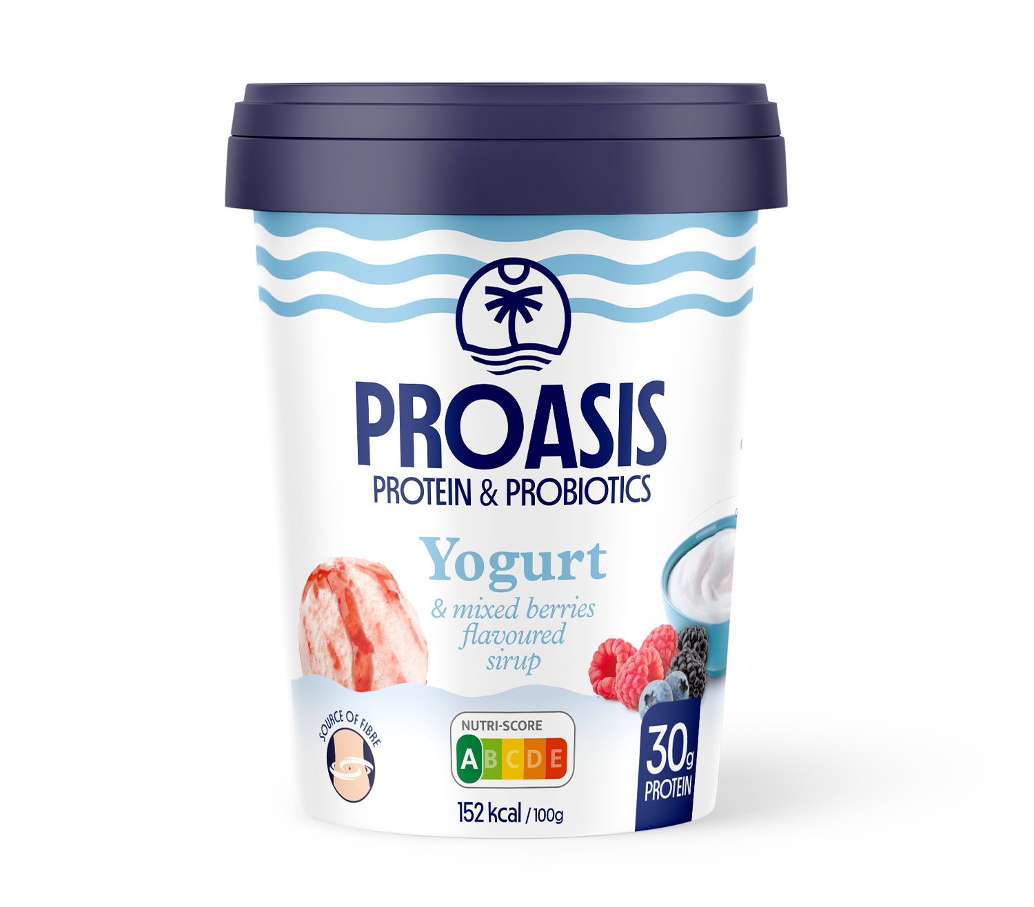 Yogur con sirope sabor frutos del bosque | PROASIS 2025